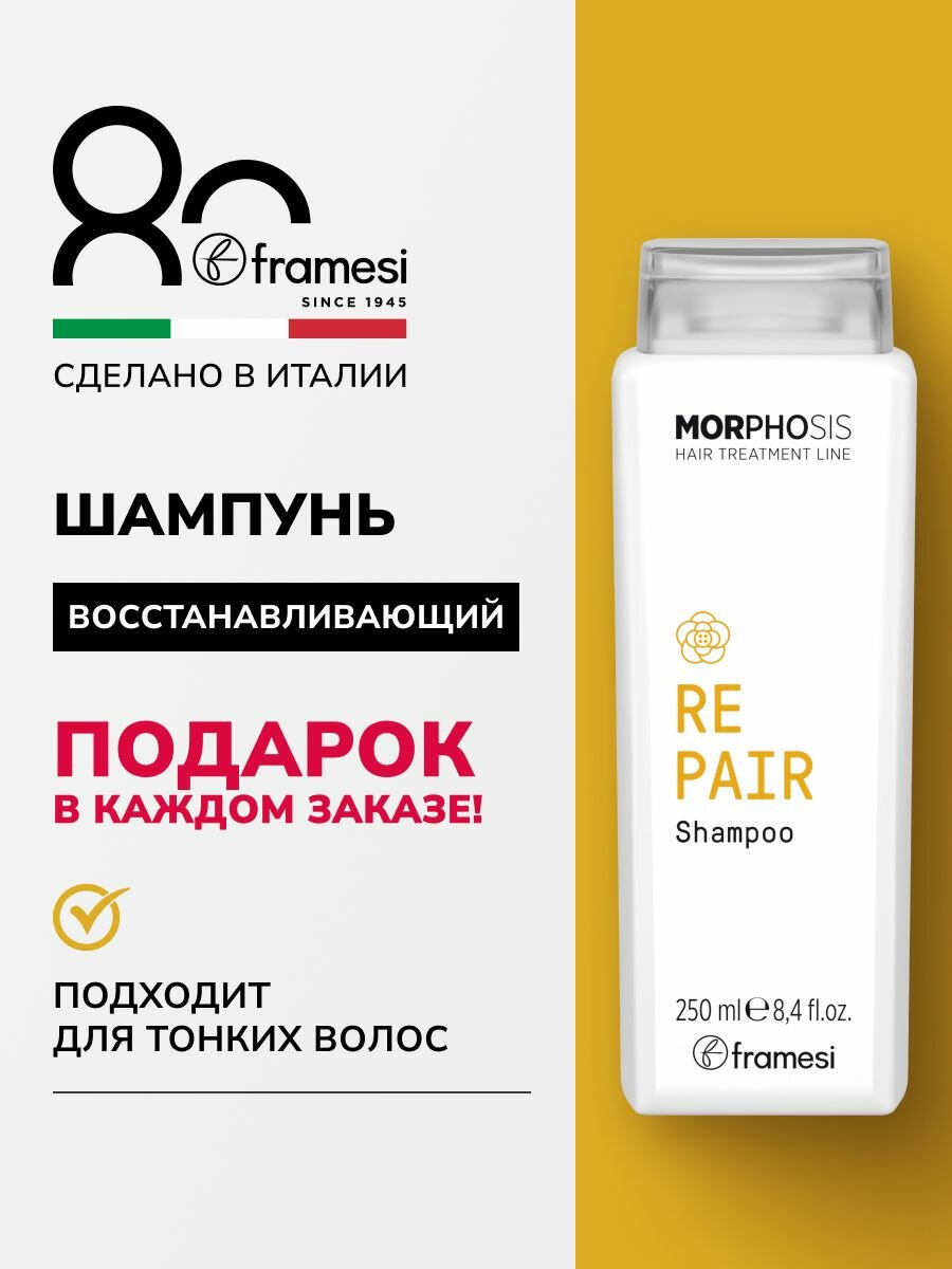 Шампунь для волос профессиональный для восстановления Framesi