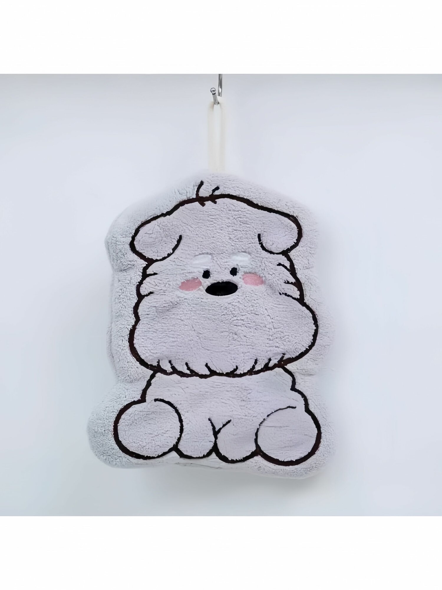 Мягкое полотенце из кораллового флиса с милым щенком, 21x25 см, супервпитывающее, безопасное для детей