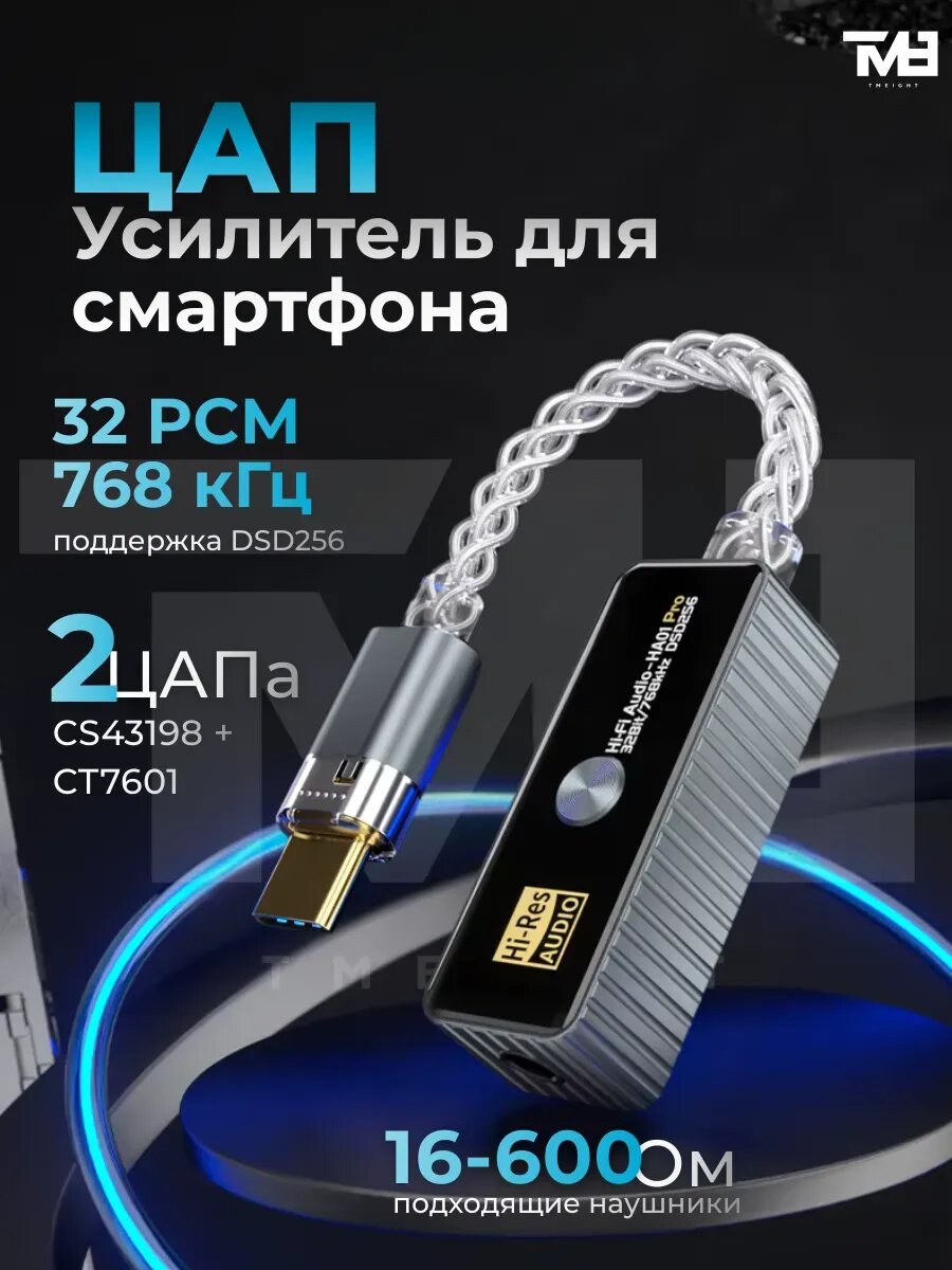 ЦАП Усилитель TM8 HA01 Pro Type-C CS43198