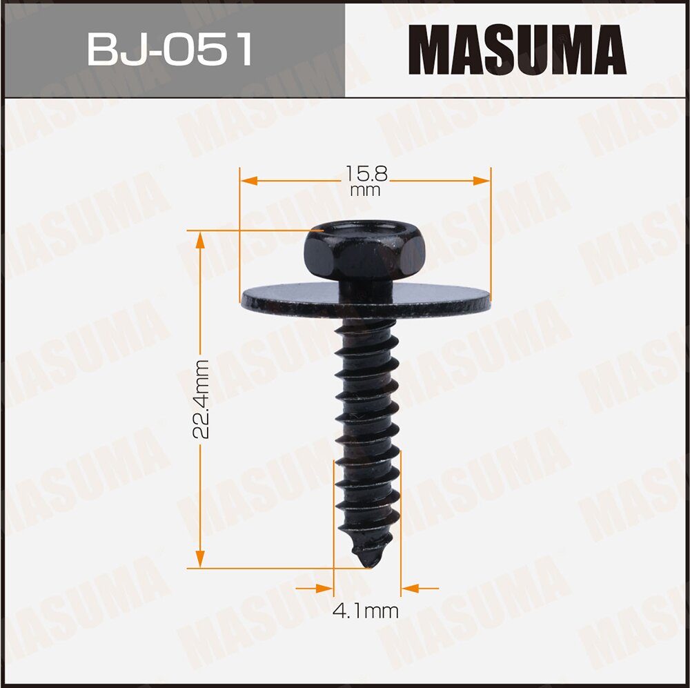 Саморез 4.1х22.4 мм набор 10 шт Masuma BJ-051