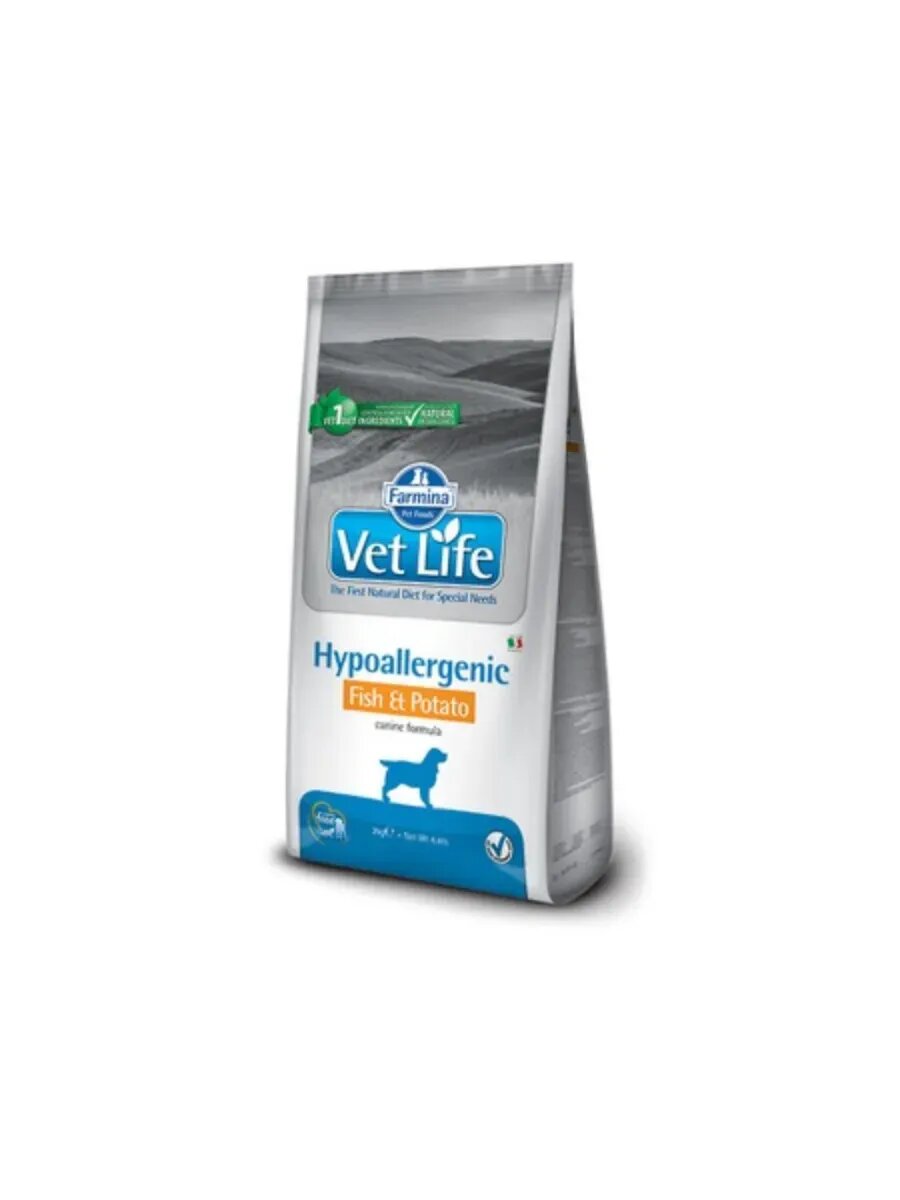 Vet life hypoallergenic для собак при аллергии яйцо, рис 12 кг
