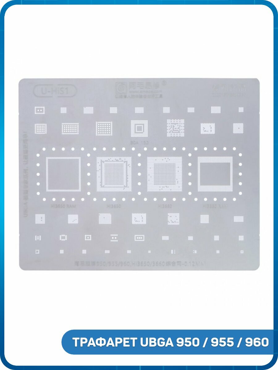 Трафарет UBGA 950 / 955 / 960 и др.