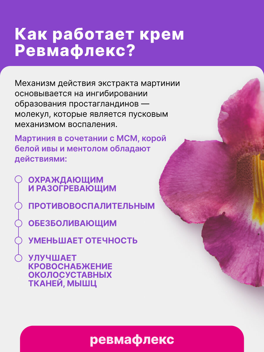 Крем Эвалар Ревмафлекс, для суставов и связок, обезболивающий, 100 г — фото 1