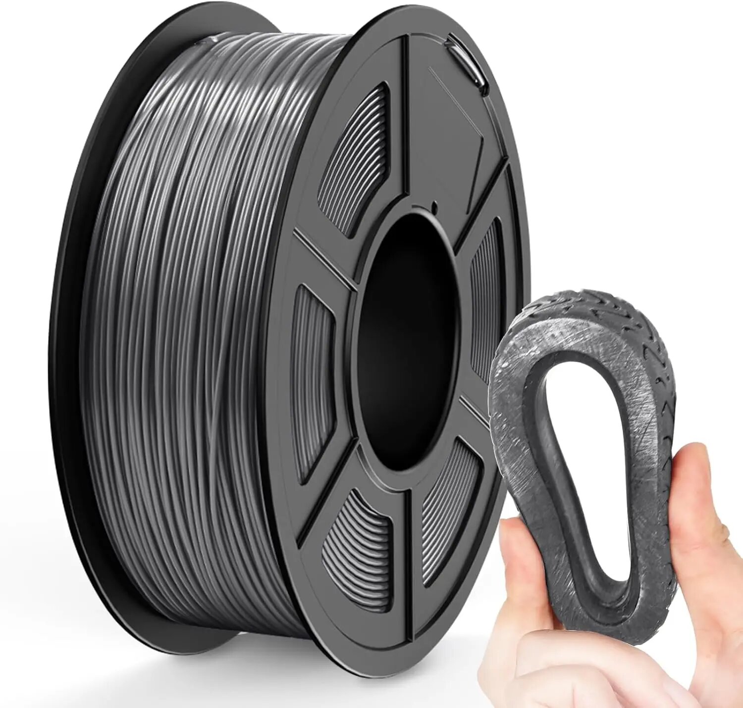 MANLANG Филамент TPU черный 1.75 мм Черный, tpu Grey