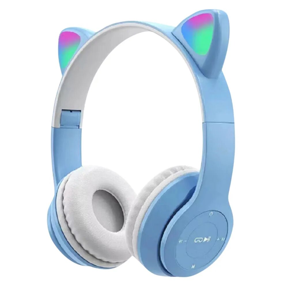 Светящиеся котонообразные Bluetooth-наушники P47M с поддержкой стереозвука и версией Bluetooth 5.0
