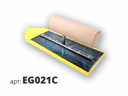 Инструмент для Нанесения Кельма-Утюжок с Губкой Желтой Stmdecor EG021C 238х65х10 мм Резиновой Плотной Структуры.