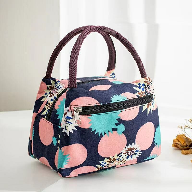 Oxford cloth handbag for women with insulated food storage and compact design style e
