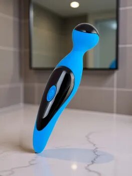 Вибростимулятор Dual Vibe, 7 режимов вибрации, голубой, пластик, силикон, 18 см