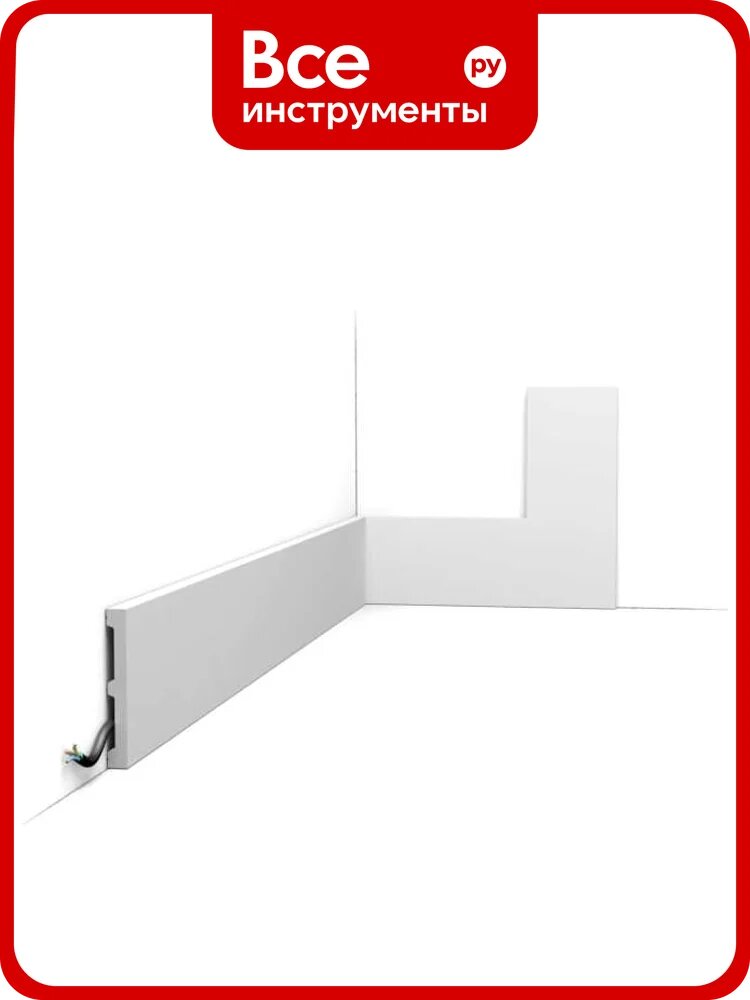 Плинтус OracDecor ORAC Skirting SX163, влагостойкий, дюрополимер, белый, 200см