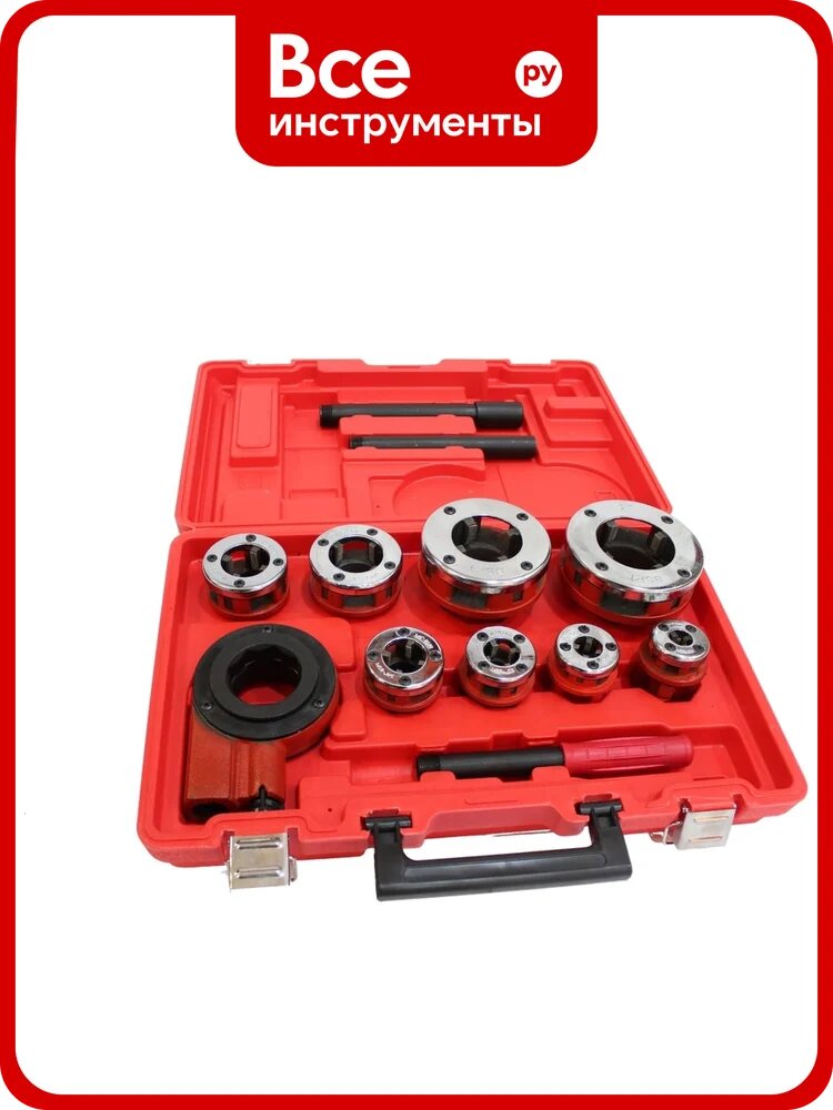 Набор клуппов TD-Tools TD1065, для нарезания резьбы, сталь, 1/4-2 дюйма