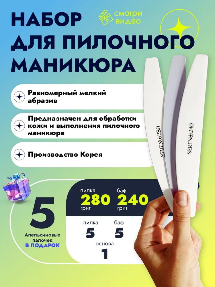 SERENO / Набор для пилочного маникюра 240/280