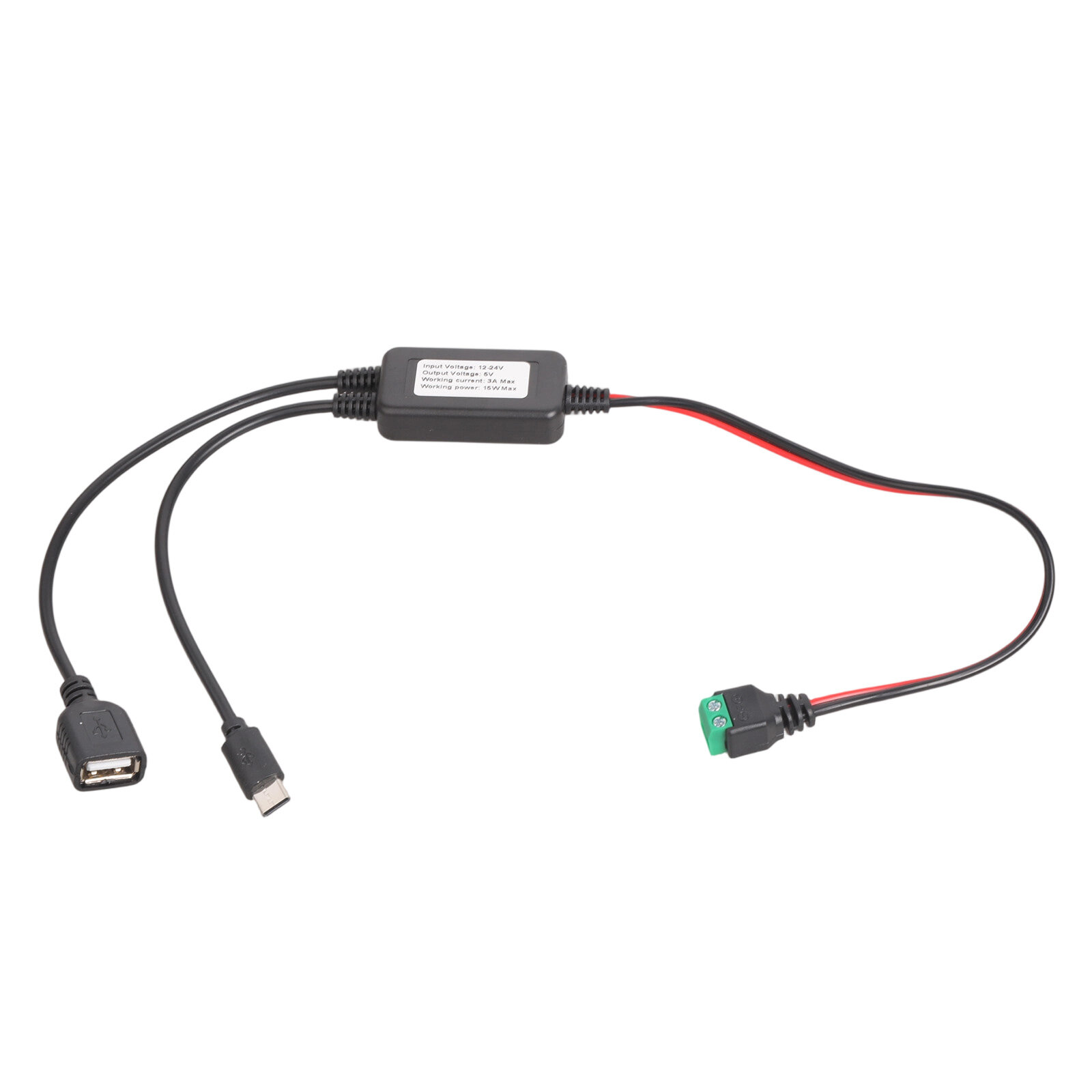 Модуль преобразователя 12V/24V в 5V с кабелем USB Type C