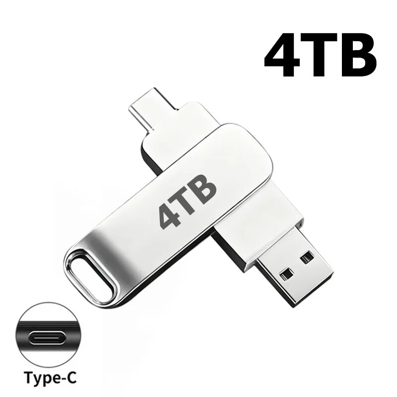 Флешка 4ТБ USB Type-C, Silver
