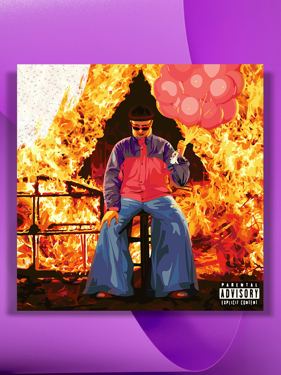 Картина по номерам на холсте Oliver Tree - Ugly is Beautiful, 40 х 40 см