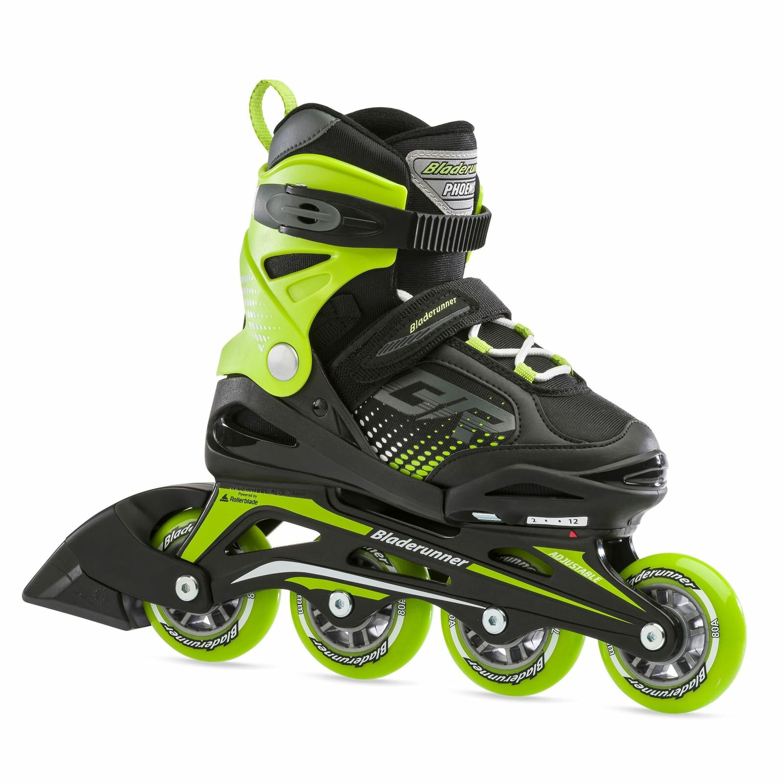 DECATHLON ролики Bladerunner Phoenix, черно-зеленые, 36/40