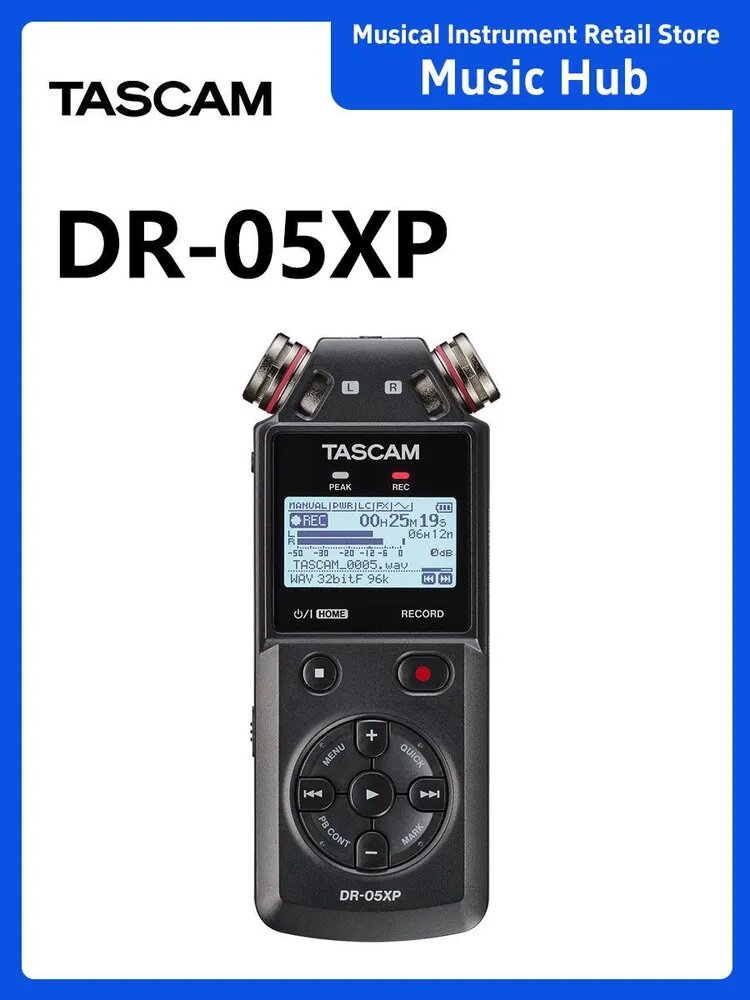 TASCAM Портативный ручной рекордер, AB всенаправленный DR05XP