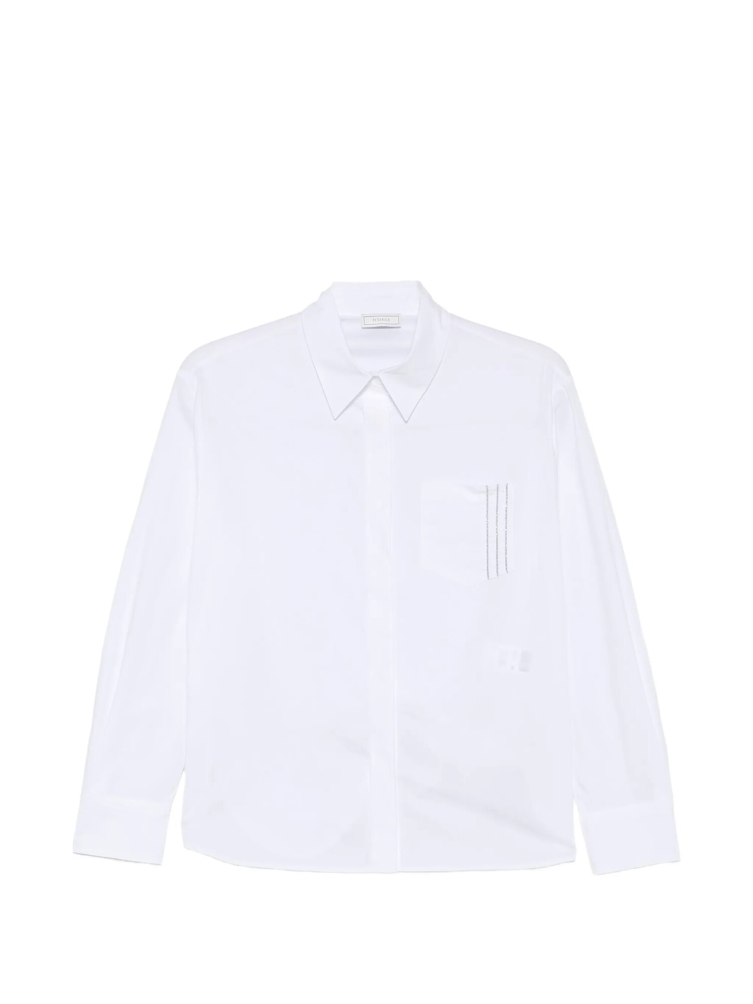 Рубашка Bead-embellished chest-pocket shirt