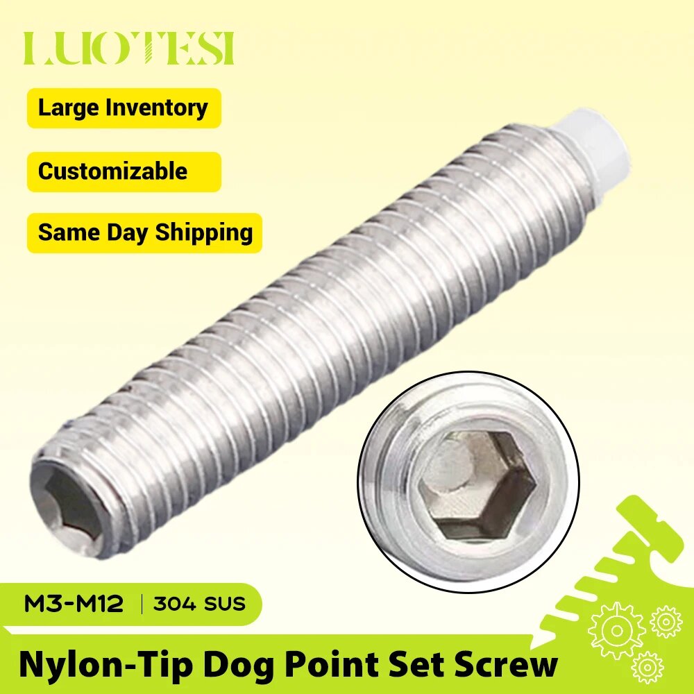 LUOTESI Винты с шестигранной головкой и нейлоновым наконечником M3-M12 M10 5pcs, 30mm