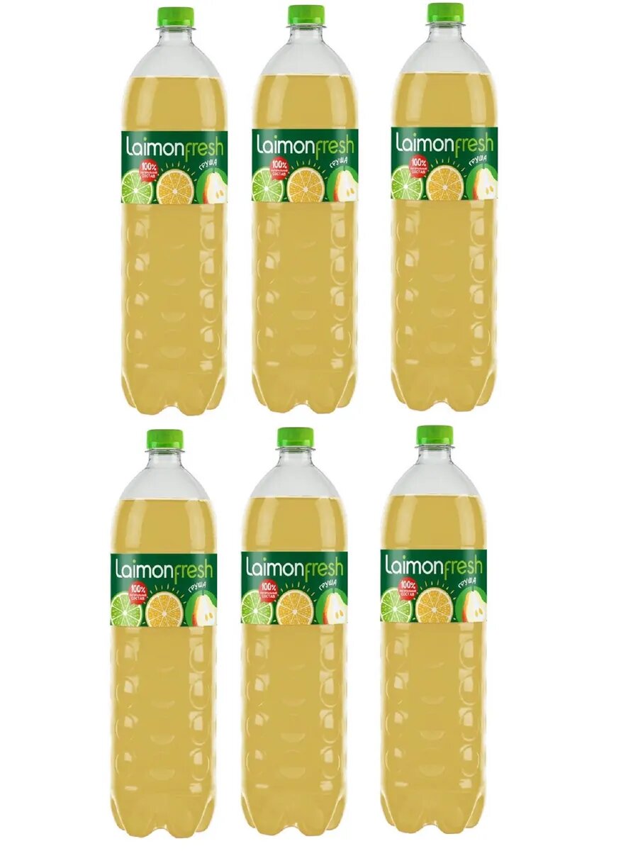 Laimon Лимонад Fresh Экстра Груша, 6 шт по 1.5 л