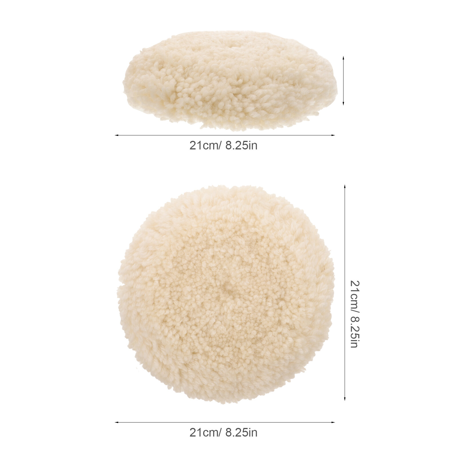 Диск для полировки из шерстяного войлока 21.00x21.00x4.00cm с эффективным результатом на гладких поверхностях