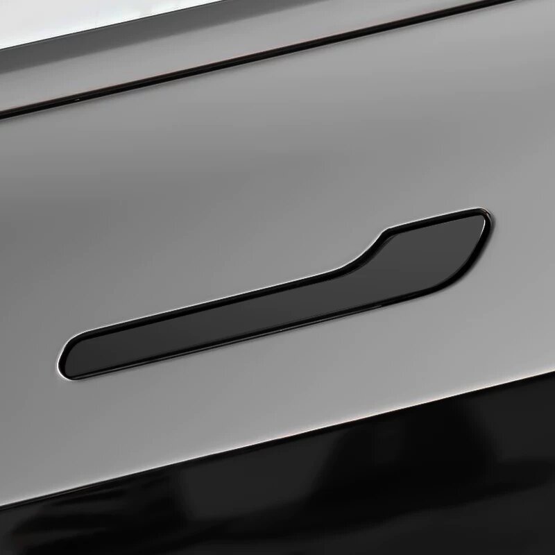 TPU матовая черная пленка для Tesla Model 3/Y Refresh Edition ручек двери - комплект из 4 штук