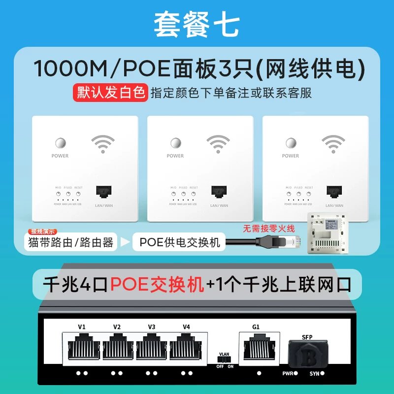 [Пакет семь] Роутер TP-Link Archer C7 или Archer C9 + четыре порта POE светодиодного коммутатора.