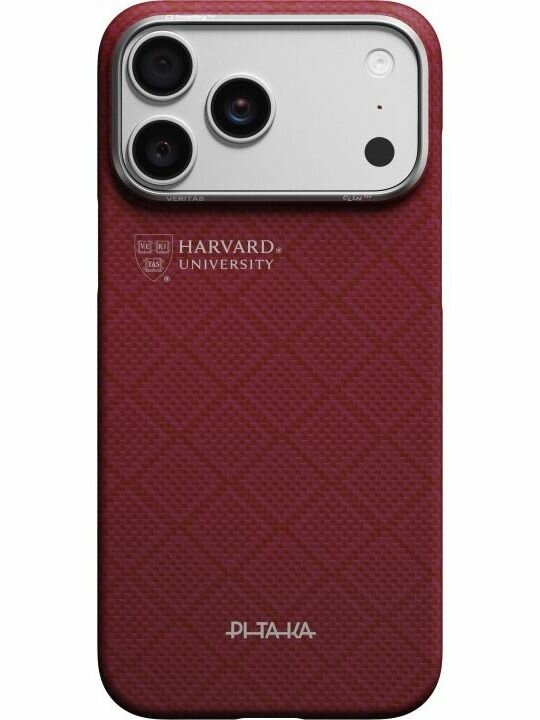 Чехол Pitaka Гарвард для iPhone 17 Pro, багровый (PH1701P) /