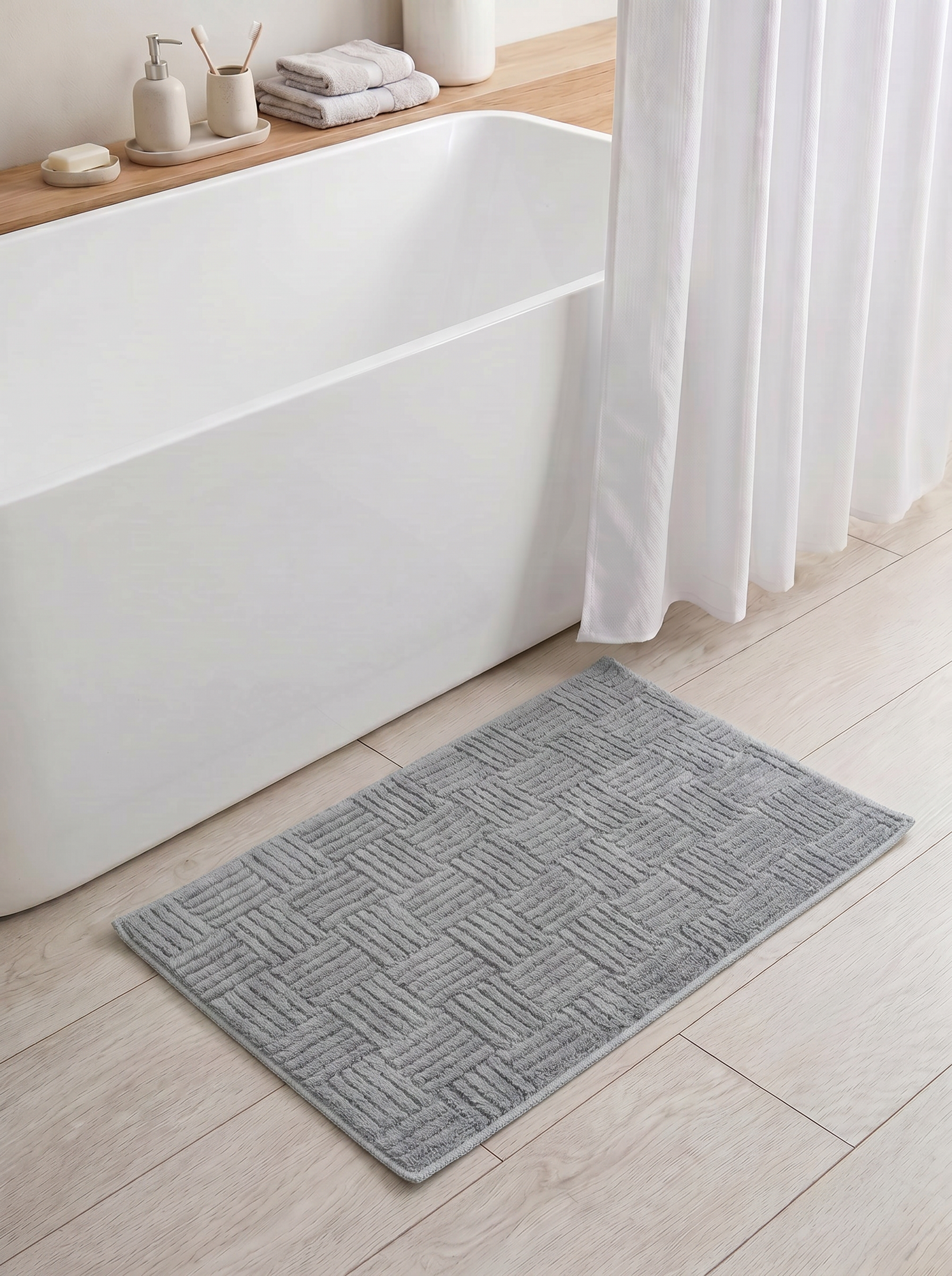 Коврик для ванной Joy Home Кардифф 50х80, ворсовый, нескользящий
