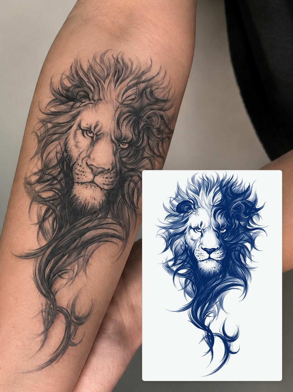 Tattoo'шки Временная тату без пленки 11*18см (темнеет через 24 часа) временная татуировка тату темнеющая