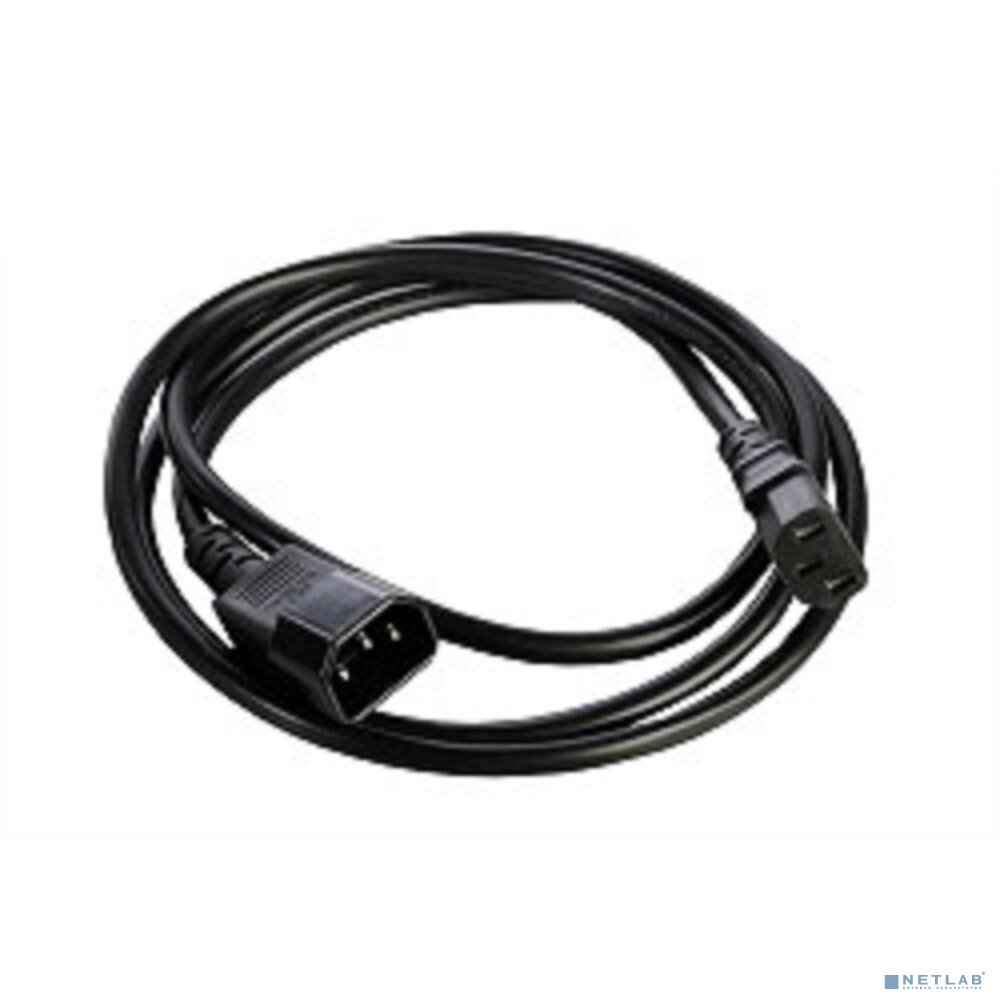 REM Шнур питания с заземлением IEC 60320 C13/IEC 60320 C14, 10А/250В (3x1,0), длина 3 м. (R-10-Cord-C13-C14-3)