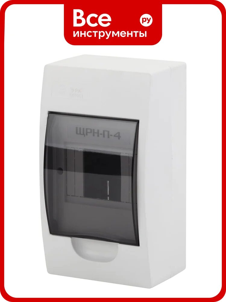 Навесной бокс ЭРА SIMPLE ЩРН-П-4 модуля, пластик IP41 Б0041521