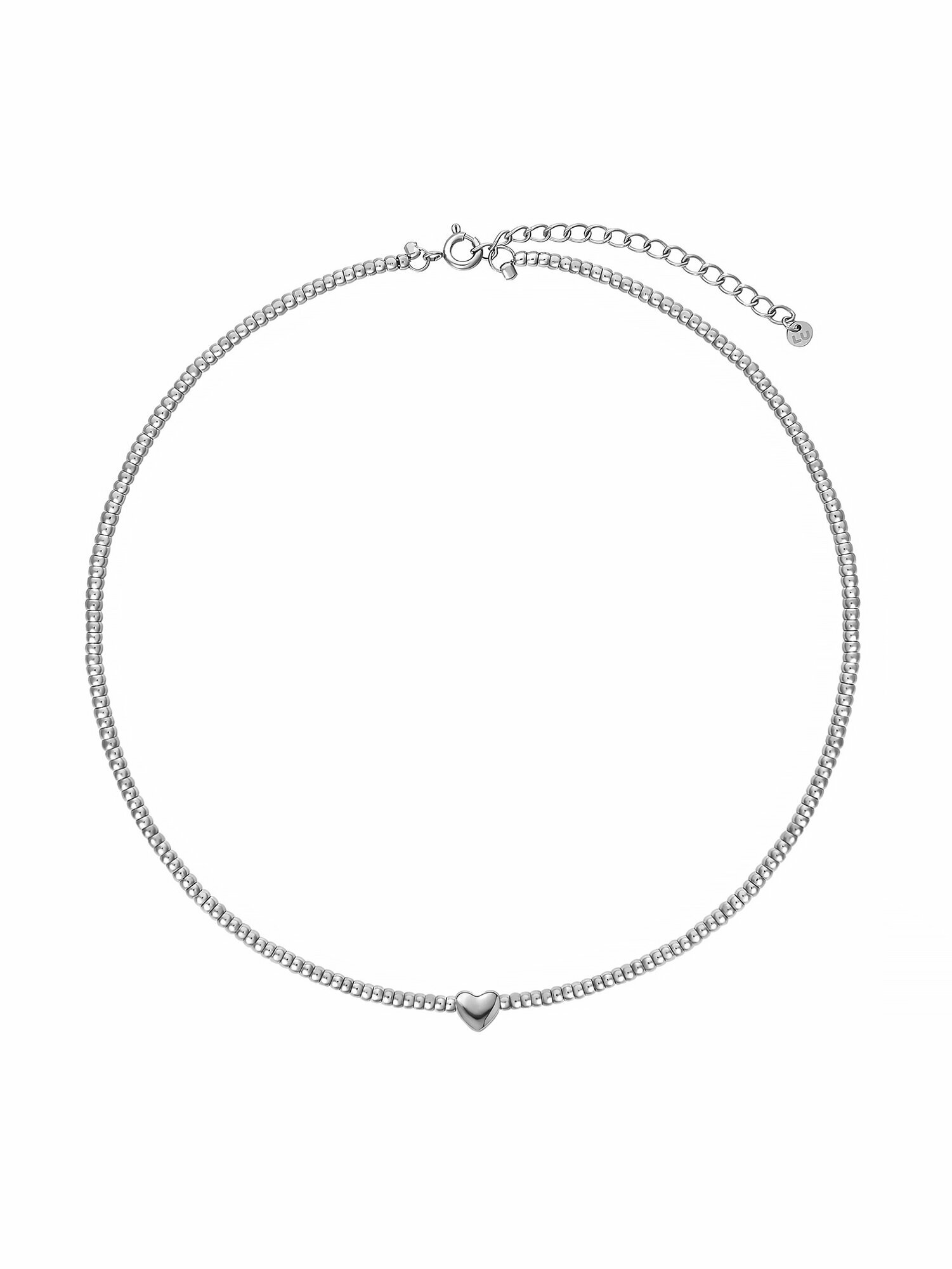 Колье LU Jewel, длина 34 см, серебряный