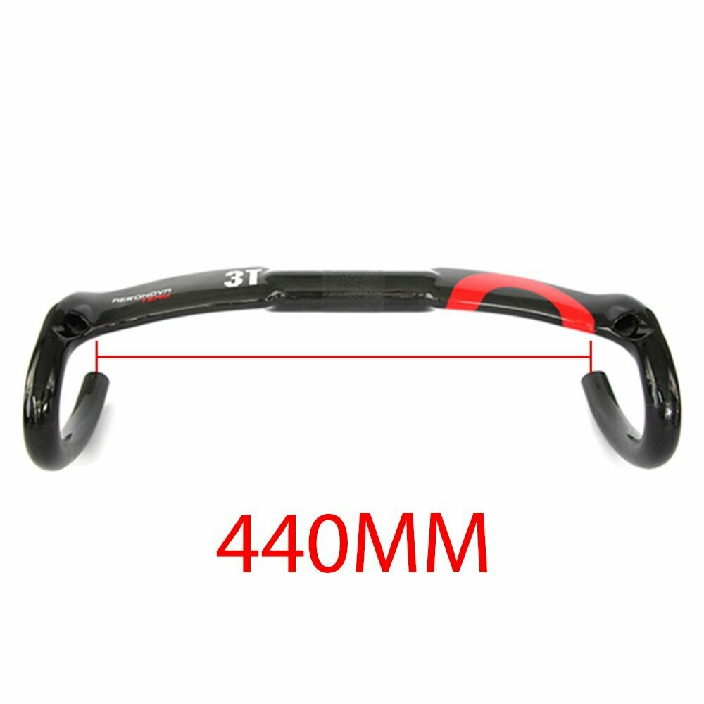 3T Шоссейный руль карбоновый Серебро прямой глянцевый 31,8 380mm 400mm 420mm 440mm