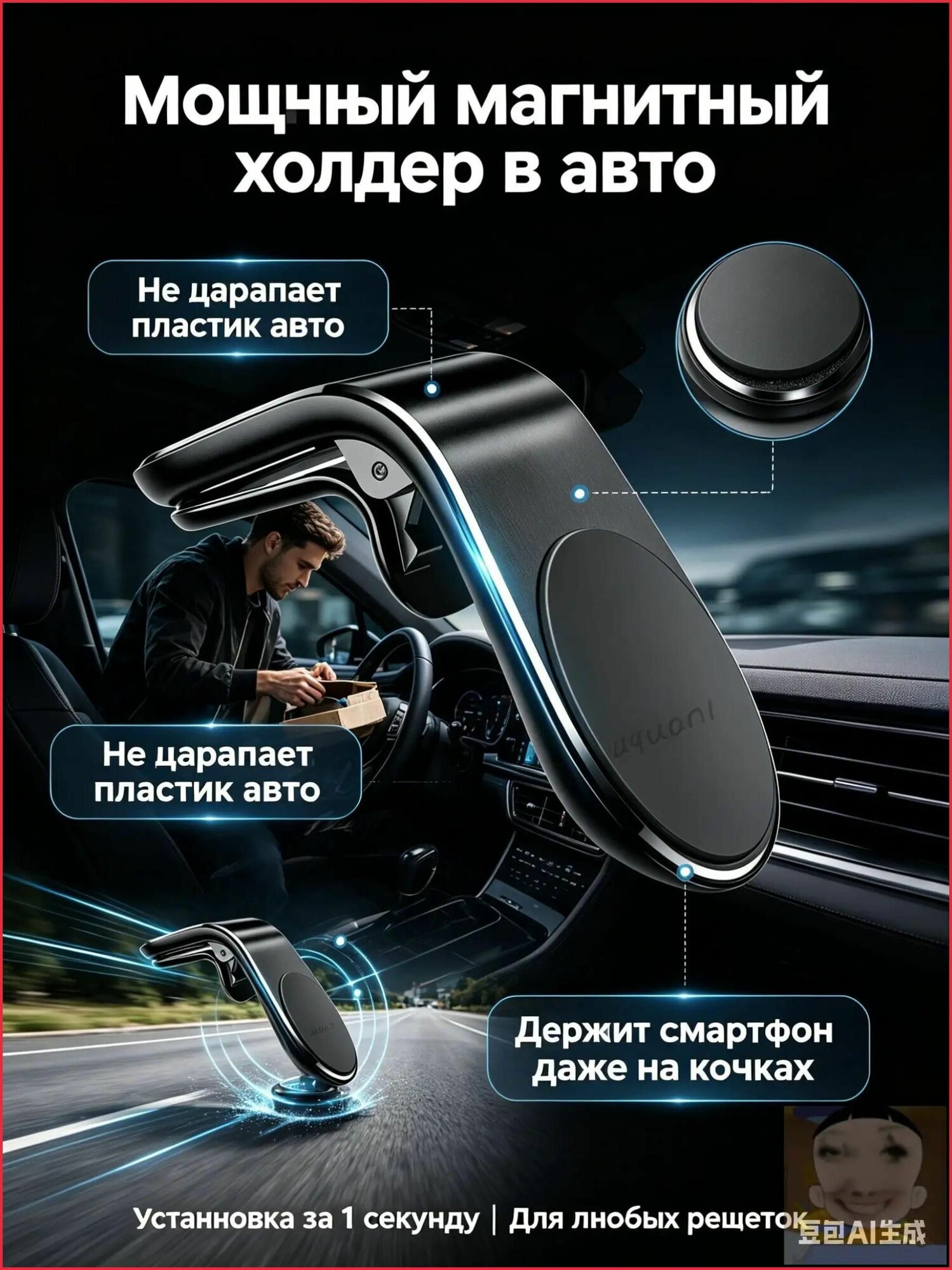 Держатель автомобильный, Артикул: 5289278784, Материал: ABS пластик