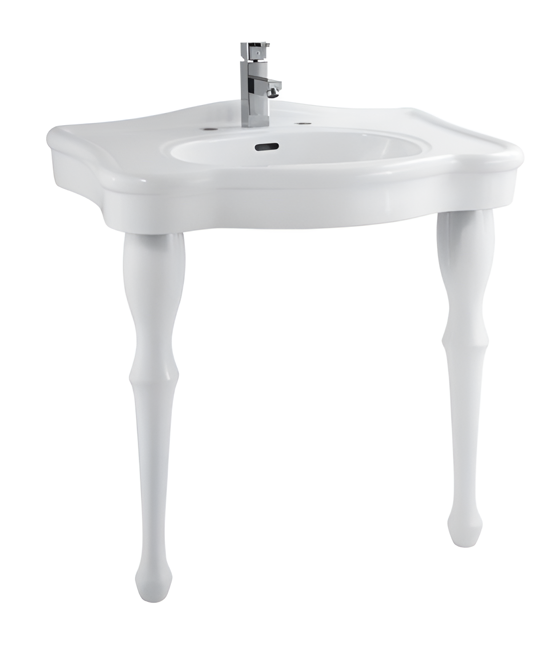 Раковина на двух фигурных ножках Creo Ceramique ORLEANS 810х550х855, белая OR3300+OR3310