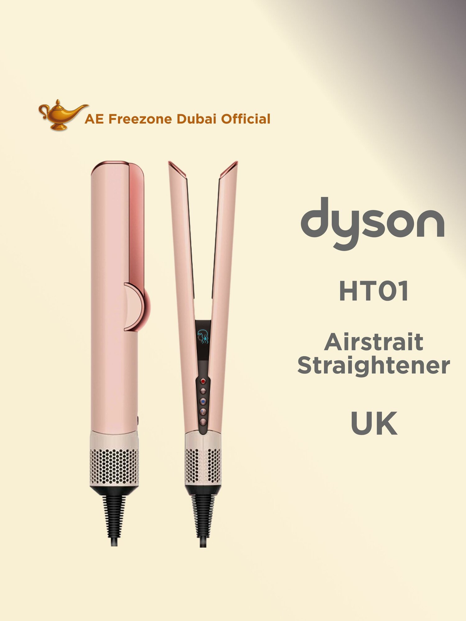 Выпрямитель Dyson Airstrait HT01 Ceramic Pink/Rose Gold UK (598961-01) (5025155113097)