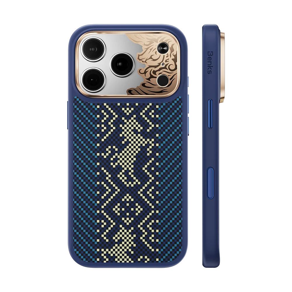 Усиленный чехол Benks Knight Pro Case Kevlar для iPhone 18 Pro Max /17 Pro Max 6.9", цвет Синий (Blue Knight)