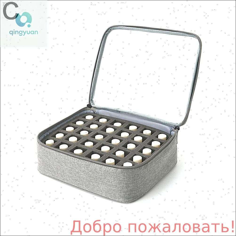 Кейс для лаков для ногтей - большая вместимость до 40 бутылок, универсальный и практичный, 25x22x7 см