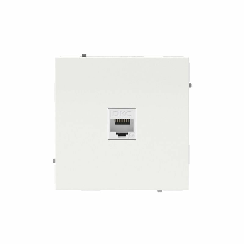 Розетка компьютерная 1-м KANT RJ45 кат.5E без шторки бел. песок DKC 7010663