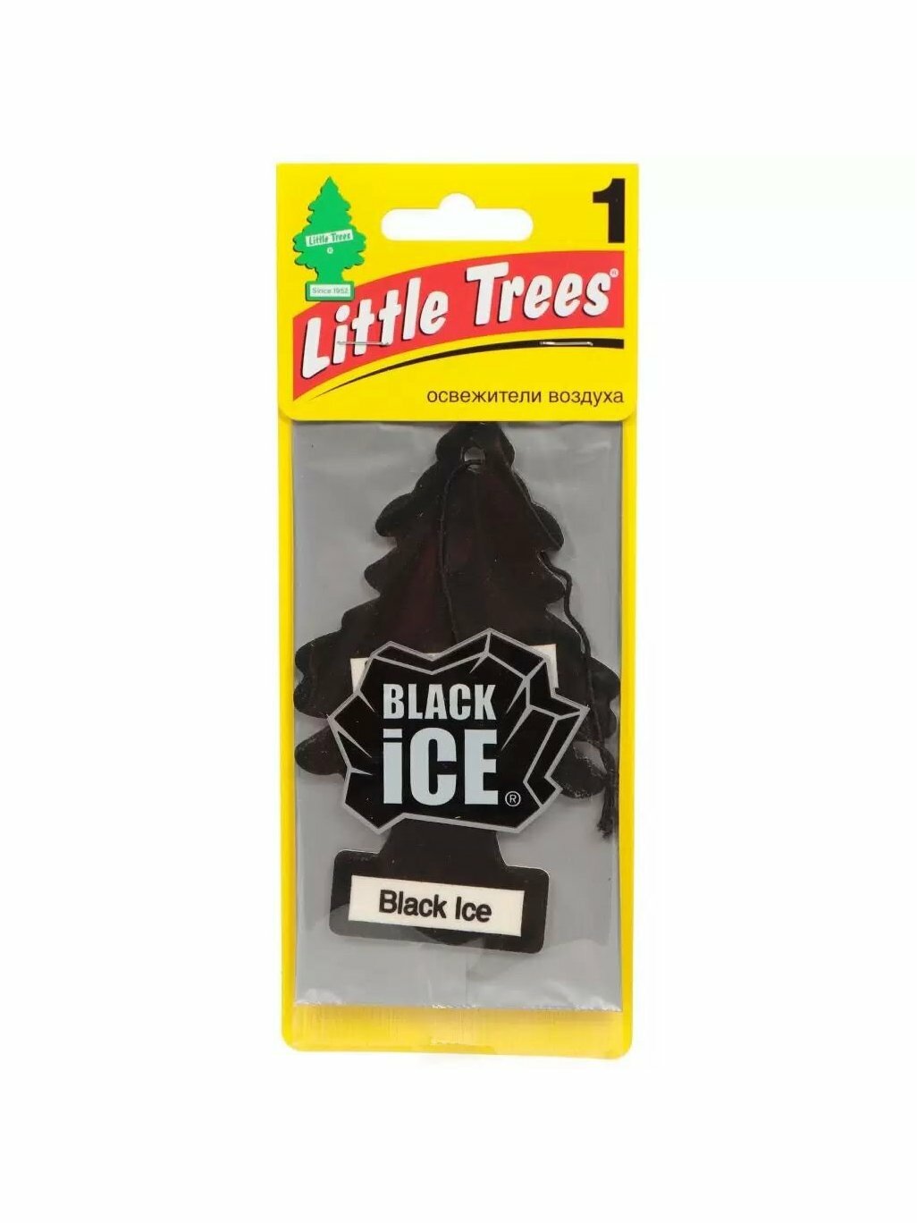 Ароматизатор в машину Car-Freshner «Черный лед», сухой подвесной, артикул 35889