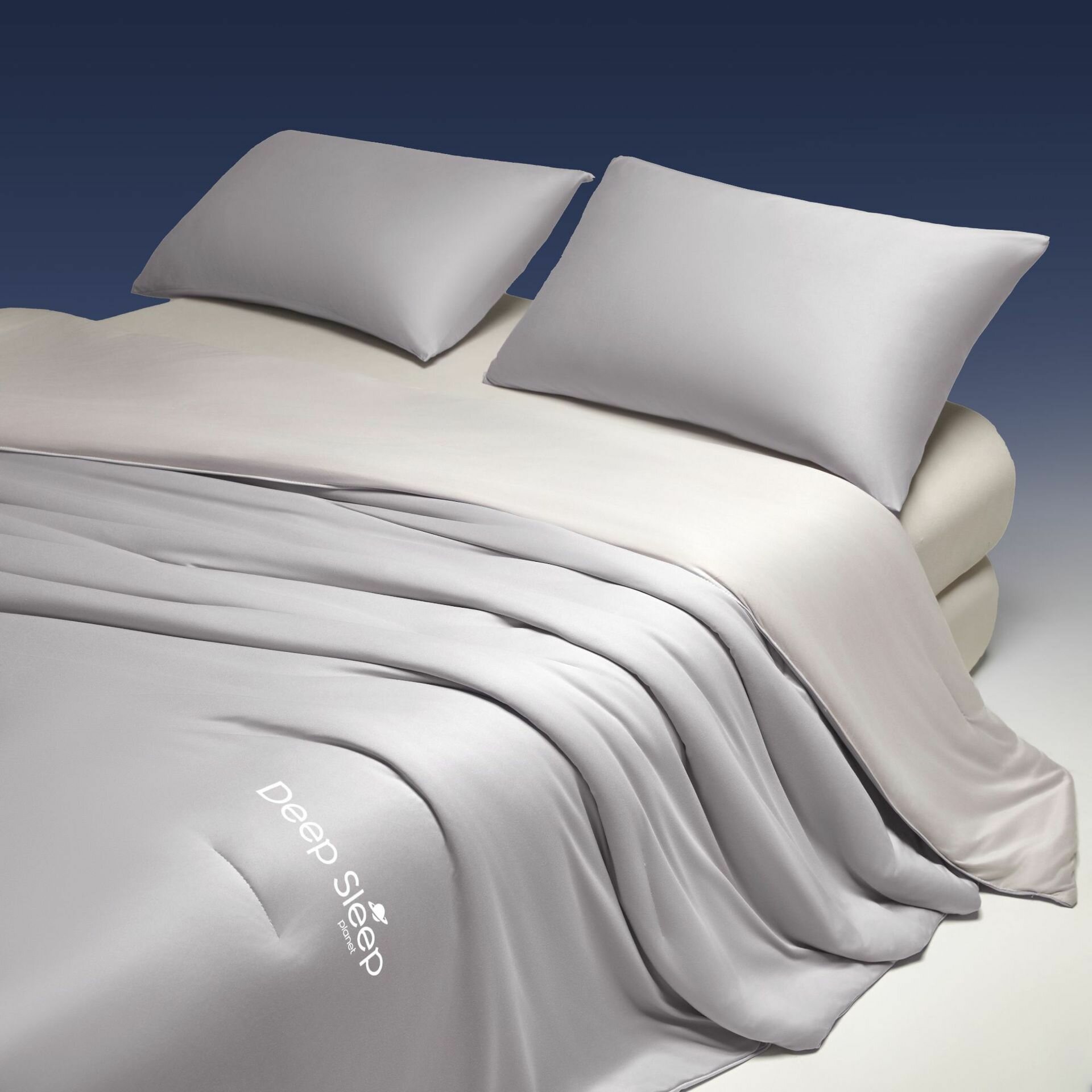 Летнее тонкое одеяло Deep Sleep Pro, 150x200 см, Серо-голубой, Хлопок, машинная стирка