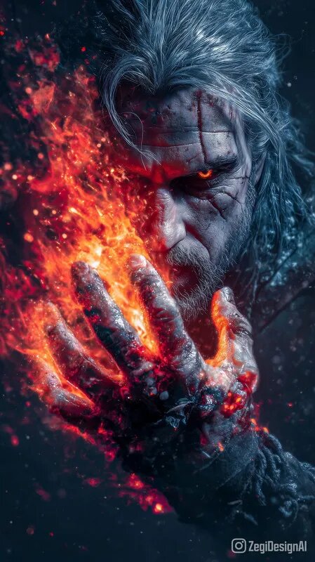 Цифровая живопись маслом для начинающих,"Ведьмак/The Witcher"Картина маслом своими руками для домашнего декора стен, 40x50 см, без рамки