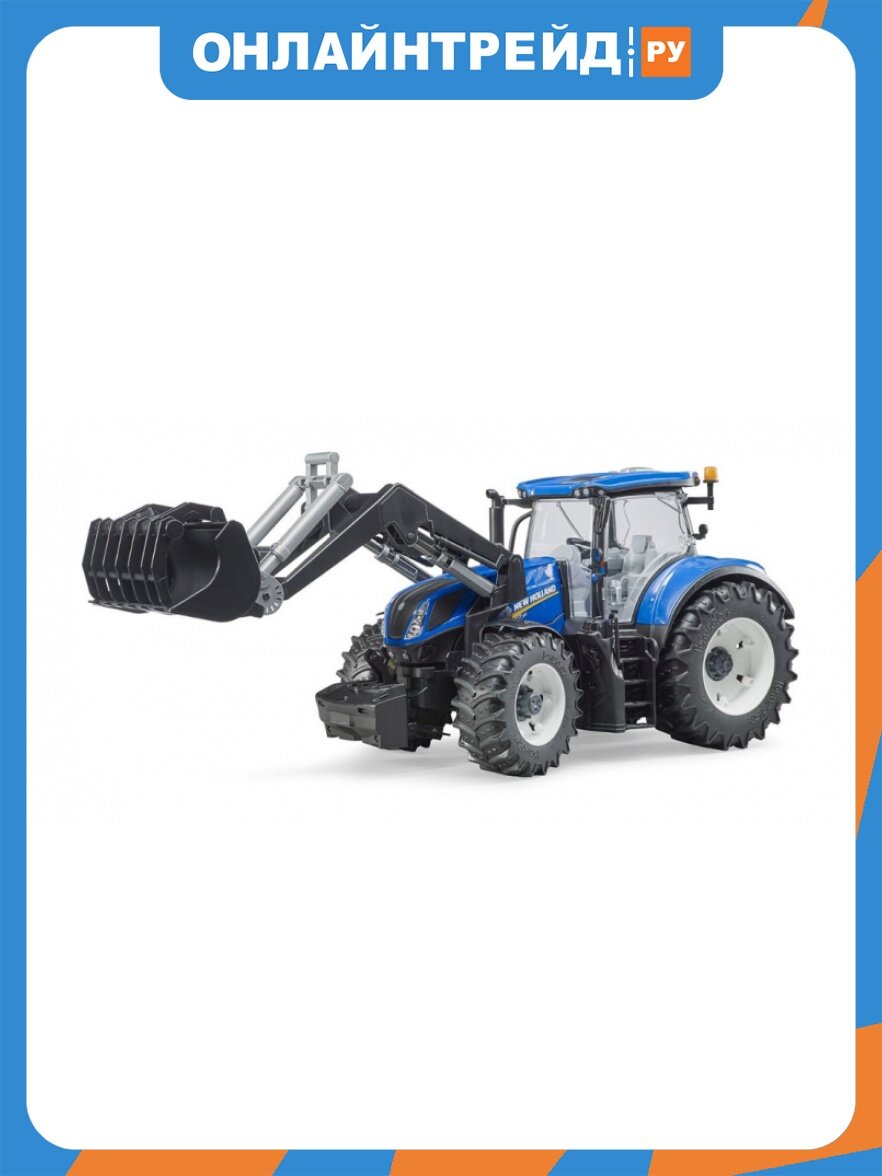 Масштабная модель Bruder 03-121 Трактор New Holland T7.315 с погрузчиком