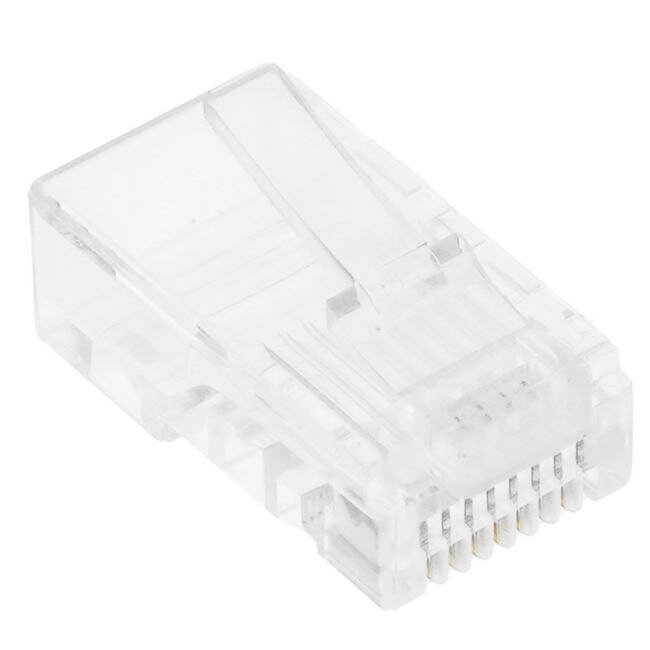 PLUG3UP6/5 Разъем (коннектор) Cablexpert RJ-45 (8P8C) PLUG3UP6/5, универсальный кат.5e, контакты 6 микрон, 100шт, пакет