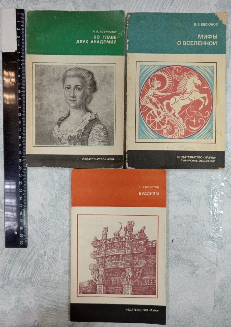 Во главе двух академий (Лозинская) + Мифы о вселенной (Евсюков) + Буддизм (Кочетов) комплект из 3 книг