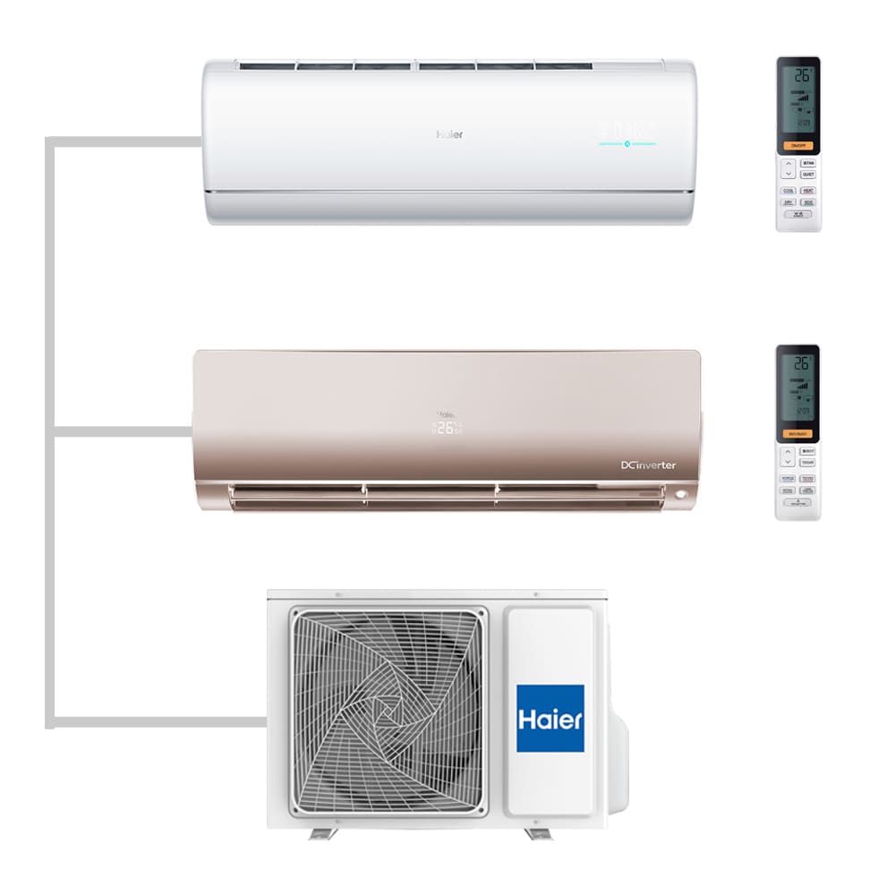 Мульти сплит-система настенная Haier AS25S2SJ2FA-W / AS25S2SF2FA-G / 2U50S2SM1FA-3 Inverter