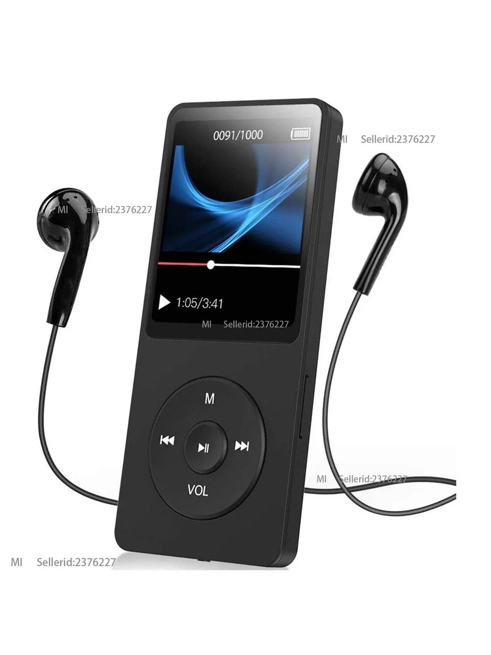 MP3-плеер Xiaomi 8 ГБ с Bluetooth, экраном 1.77 дюйма и поддержкой microSD, черный