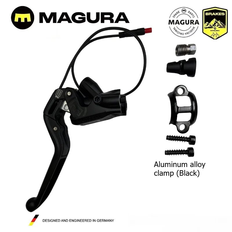 Тормоз Magura MT5E с выключателем HIGO для электровелосипедов MT5e AL Clamp Black