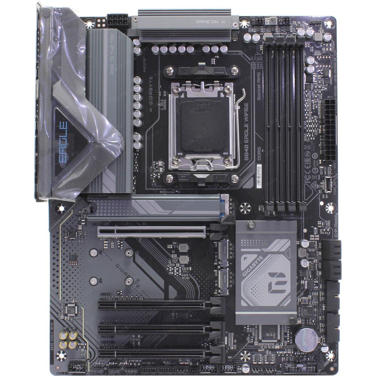 GIGABYTE B840 EAGLE WF6E (RTL) AM5 B840 4xPCI-E HDMI+DP 2.5GbLAN+WiFi+BT SATA RAID ATX 4DDR5 — фото 1