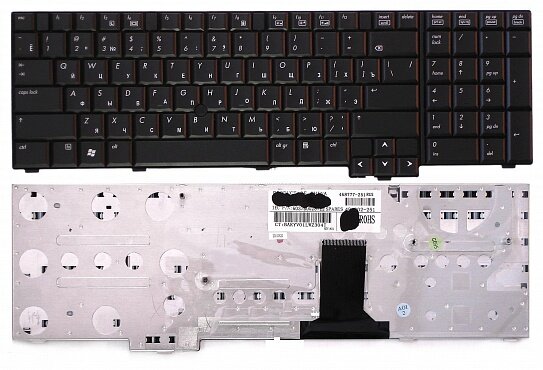 Клавиатура для ноутбука HP Elitebook 8730W черная, с джойстиком